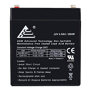 12V 4.5Ah Sealed Lead Acid Battery ECI Power