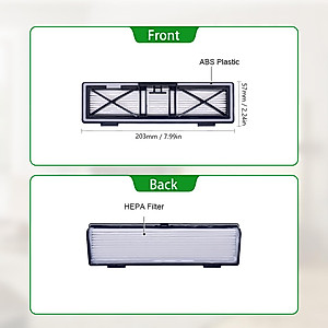 Neutop Gray Replacement Filters Compatible with Neato D10, D9, D8, D7, D6, D5, D4, D3, Robotic Vacuum Cleaners, 5-Pack.