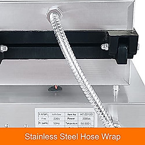 SNKOURIN Commercial Waffle Maker,4 Pieces Nonstick Electric Waffle Maker Stainless Steel 110V Temperature and Time Control Belgian Waffle Maker for Bakery,Restaurant,Snack Bar or Home