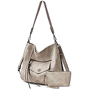 OPAGE Handbags for Women Fashion Ladies Tote Bag PU Leather Crossbody Bag Fashion Tote Purse Shoulder Bag With Wristlet