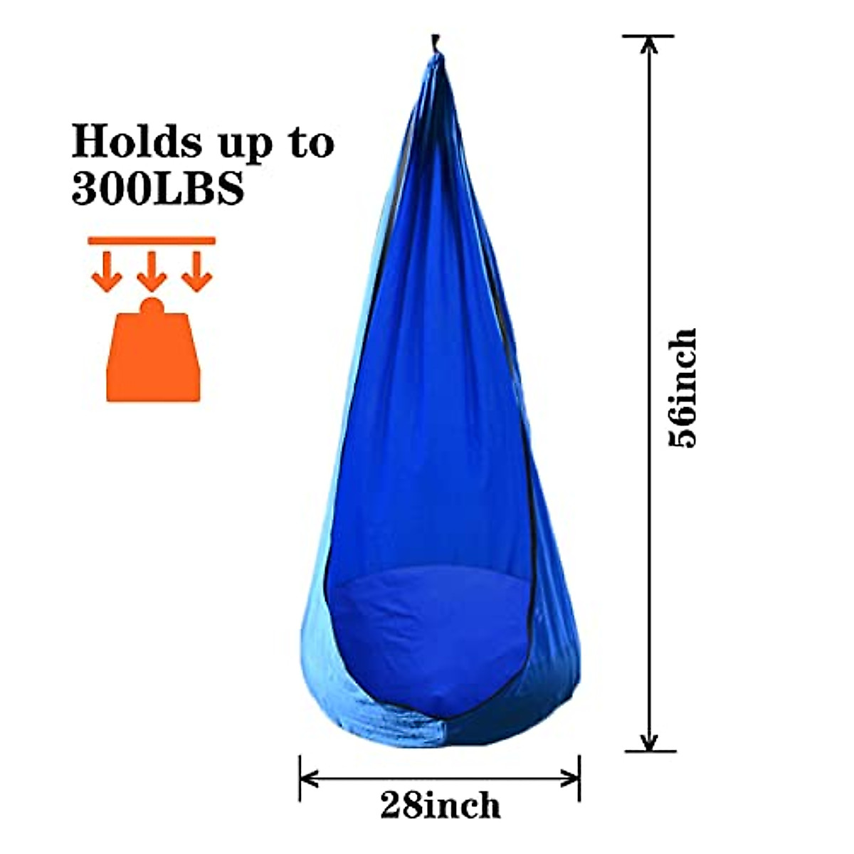 TUSAUW Kids Pod Swing Seat Hammock Chair with Inflatable Pillow Swing Chair for Outdoor and Indoor ,Hanging Chair with Inflatable Cushion, Max 176Lbs