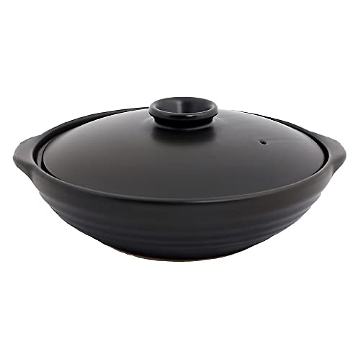 GREATUS Korean Dojagi J Pot/Korean Stone Pot with lid, Stone Bowl for Kimchi Budae Sundubu Stew(Large)