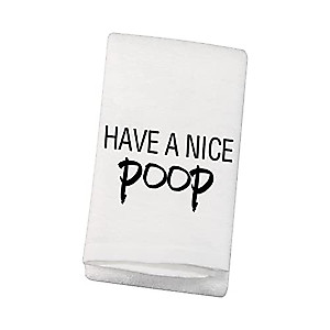 Have a Nice Poop Funny Bathroom Hand Towel Hand Towel Guest Bathroom Housewarming Gift (Have a Nice Poop T)