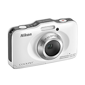 Nikon COOLPIX S31 10.1 MP Waterproof Digital Camera with 720p HD Video (White) (OLD MODEL)