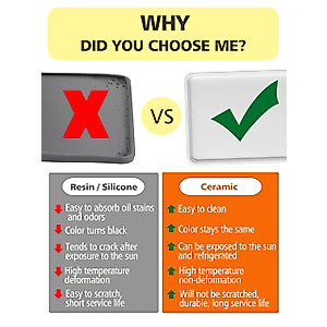 Gurygo 6" Bathroom Tray for Counter, Ceramic Vanity Tray for Bathroom, Small Rectangle Ceramic Sink Tray, Kitchen Soap Tray, Ceramic Tray for Kitchen Counter, White