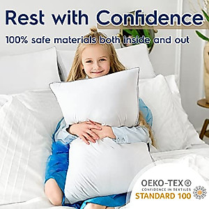 viewstar Pillows King Size Set of 2, Bed Pillows for Sleeping, King Pillows 2 Pack for Back, Stomach or Side Sleepers, Fluffy Pillows for Bed with Down Alternative, Machine Washable, 20" x 34"