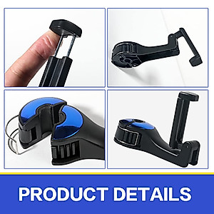 Banseko 2 Pack Car Hook,Car Seat Back Hook,Universal Multifunctional Car Vehicle Back Seat headrest Mobile Phone Holder,Universal adjustable Car headrest hook (Blue)