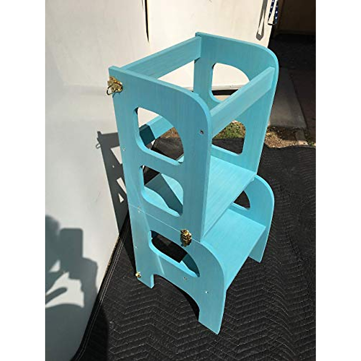 Exception Woodcrafts Convertible Tower,Convertible Helper tower - table/chair Step'n'Sit all-in-one, Montessori learning stool, kitchen step stool