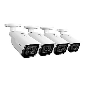 Lorex LNB9292B 4K (8MP) Motorized Varifocal Smart IP Black Security Camera with 4X Optical Zoom and Real-Time 30FPS Recording, 150ft Night Vision, IP67, White, Camera Only, 4PK (M. ) (Renewed)