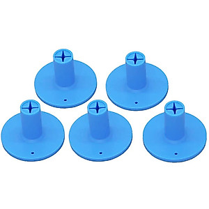 QHALEN Golf Rubber Tee Holder Set for Golf Driving Range Tee Practice Tool Pack of 5 (Blue)