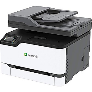 Lexmark MC3426adw Color Laser Multifunction Product with Print, Copy, Fax, Scan and Wireless Capabilities, Plus Full-Spectrum Security and Print Speed up to 26 ppm* (40N9360), White, Small