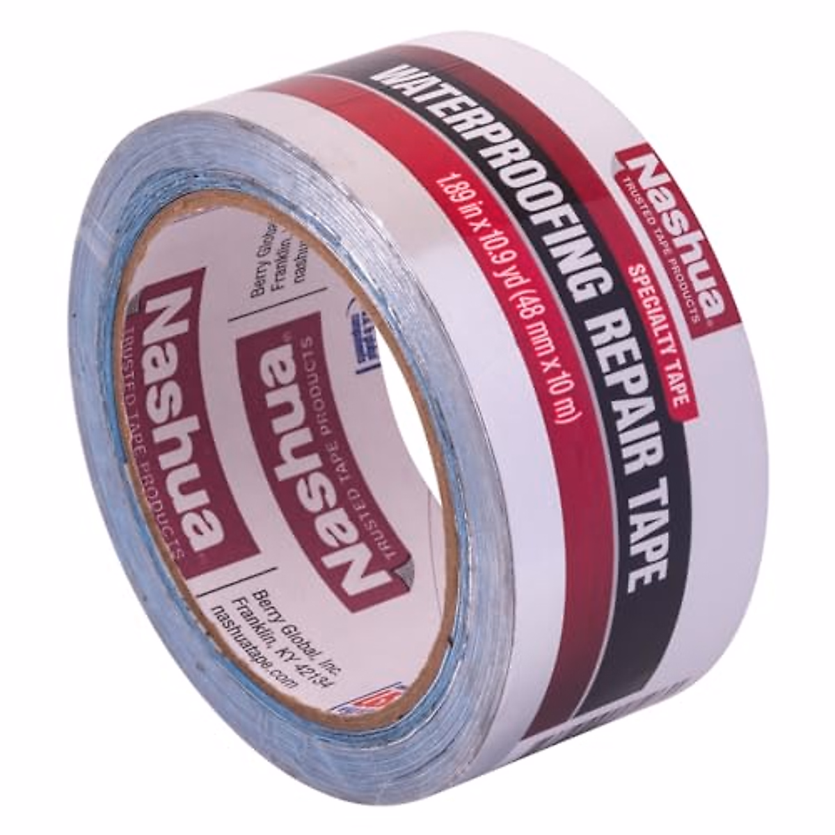 Nashua 361-11 Foil Tape for Waterproofing Repair, 11 mil Thick, 10 m Length, 48 mm Width , Aluminum
