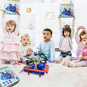 Jishi Kids Race Track Toys for Boys, Toddler Car Adventure Toys for Kids Age 3 4 Years Old Boys Girls, Puzzle Rail City Rescue Game Playset Preschool Educational Birthday Gifts for Kids Ages 3 4 5 6 7