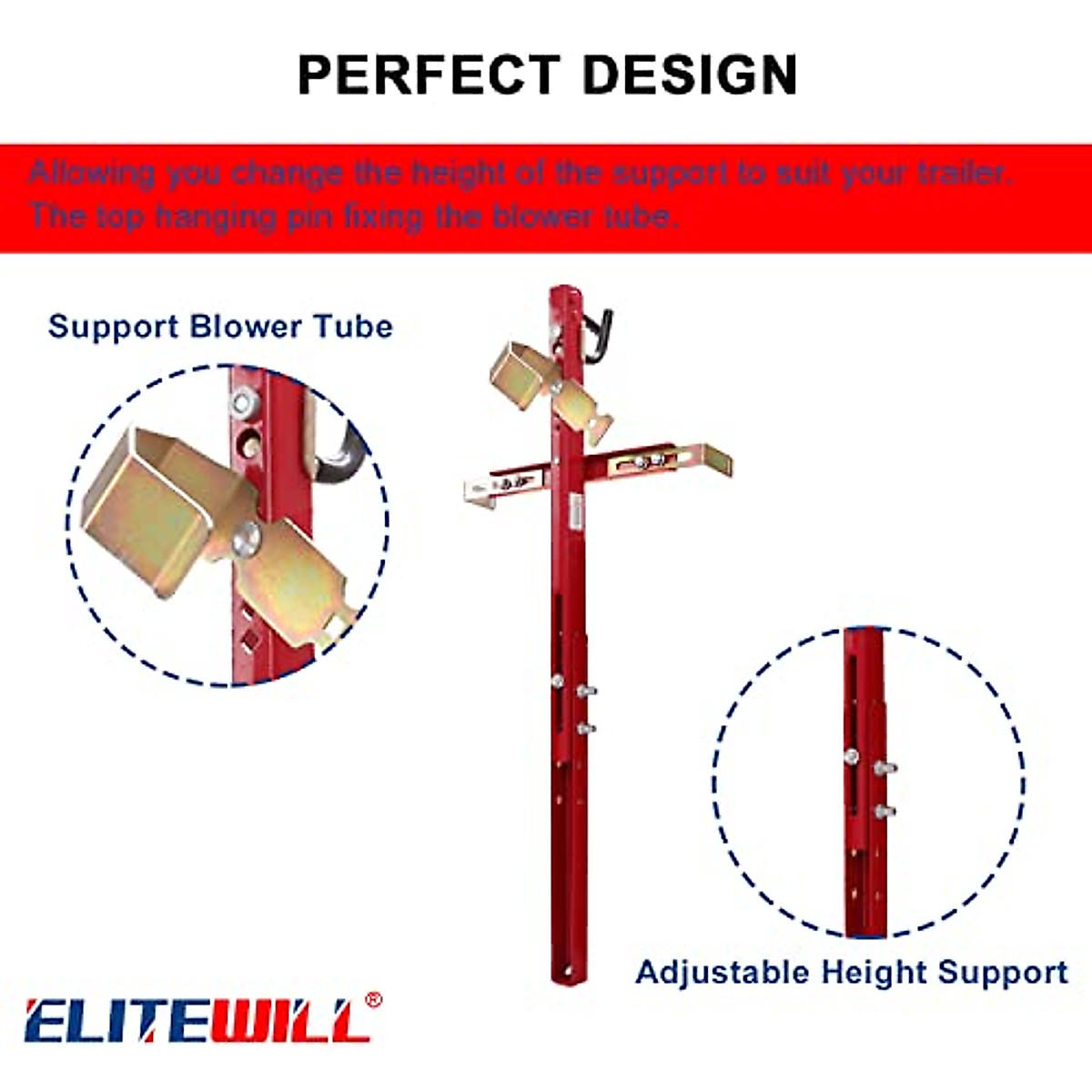 ELITEWILL Trailer Backpack Blower Holder Rack Compatible with Open and Enclosed Lawn Landscape Trailers Trucks - 1 Pack Backpack Blower