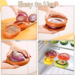 Silicone Fruit Storage Box, Silicone Fruit Storage Containers, Fruit and Vegetable Anti-Oxidation Storage Box, Silicone Fruit and Vegetable Storage Containers Set for Fridge Keep Fresh (1 set)
