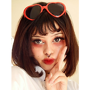 Melighting Septum Rings 16G Bat Septum Jewelry Halloween Clear CZ Surgical Steel 316L Black Dangle Daith Earrings Helix Earring Cartilage Tragus Piercing for Women Men