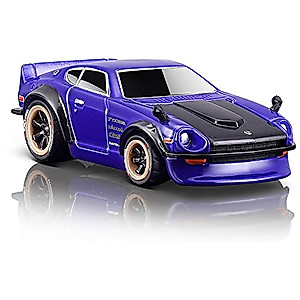 1972 Datsun 240Z Purple with Dark Gray Hood 1/64 Diecast Model Car by Muscle Machines 15547