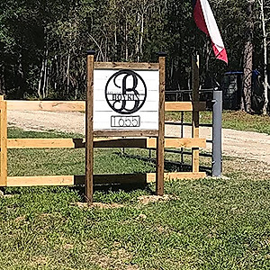 Personalized Metal Monogram Sign. Wedding Gift. Family Name Sign. Outdoor Name Sign. Anniversary. Last Name Sign. Metal Sign. Front Door.