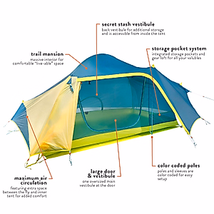 ust highlander 2-person backpacking tent with ultra light design and heavy duty, non-free standing waterproof construction for bikepacking, yakpacking, camping, and hiking