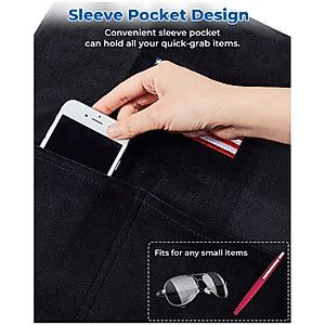 ISSYAUTO Center Console Cover Compatible with 2015-2020 F150, 2017-2022 F250 F350 F450, 2018-2023 Expedition, American Flag Armrest Cover with Pockets (Bucket Seat Only)