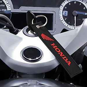 Thcyoe Embroidery Keychain Key Ring Compatible with Honda,Motorcycle Key Chain Keyring for CBR, CB, GL, CM, NC, CFR, X-ADV 750, NSS 750 Series,Accessories for Motorcycle Key