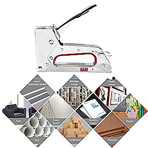 Hand Staple Gun Kit, KeLDE Light Stapler Tacker fit JT21 Staple, Includes 1500pcs 1/4, 5/16, 3/8 Inch Staples Set for Upholstery, DIY, Furniture, Material Repair, Carpentry