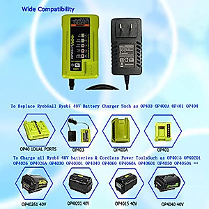 ANOPIW OP403 40V Lithium Battery Charger Replace Ryobi OP403 OP404 W/USB Plug in to Charge OP4015 OP40201 OP4026 OP4026A OP4030 OP40301 OP4040 OP4060 OP4060A OP40601 OP4050 OP4050A …