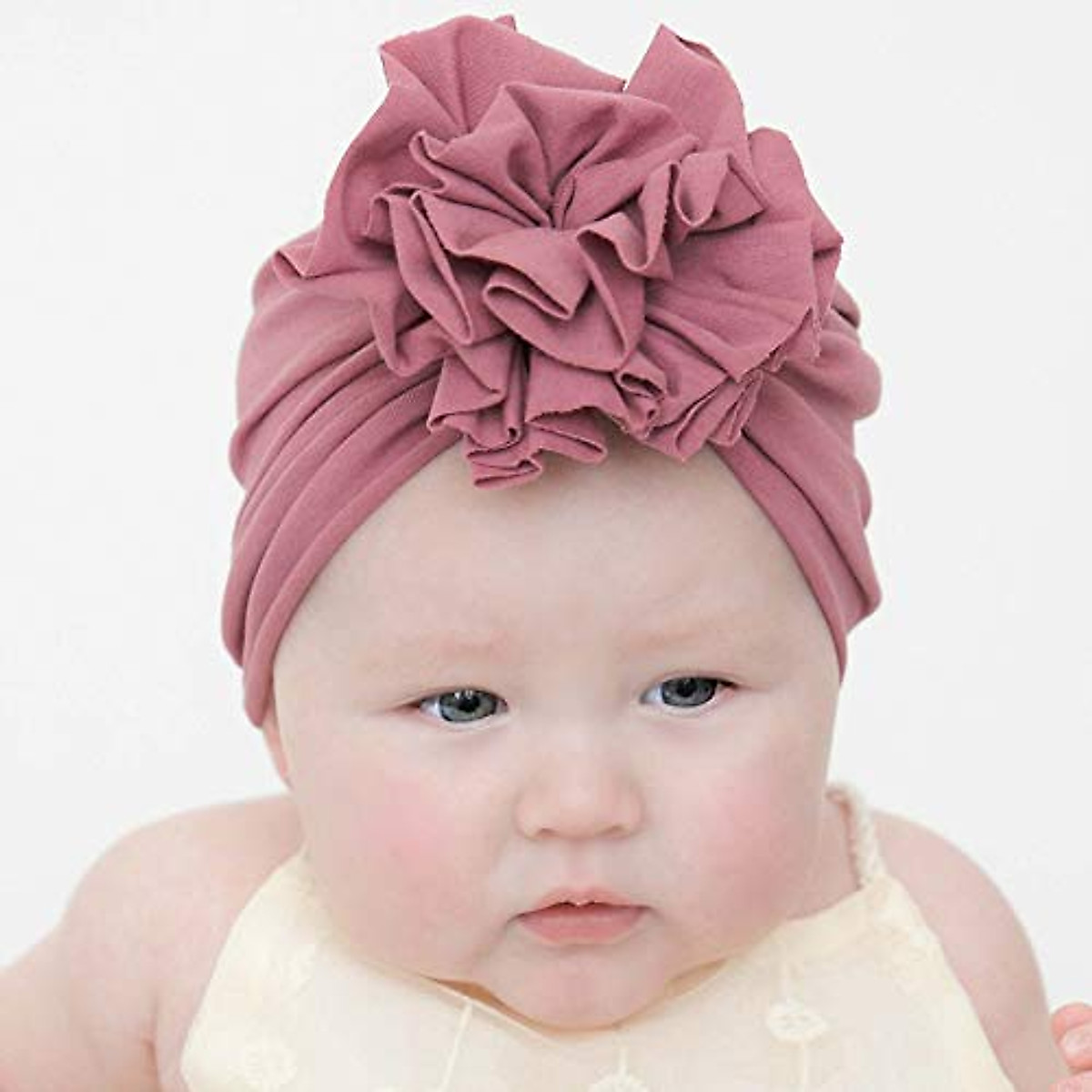 Happy Cherry 6 Pcs Baby Turban Knot Hats Newborn Infant Toddler Hospital Hat Cotton Head Wrap