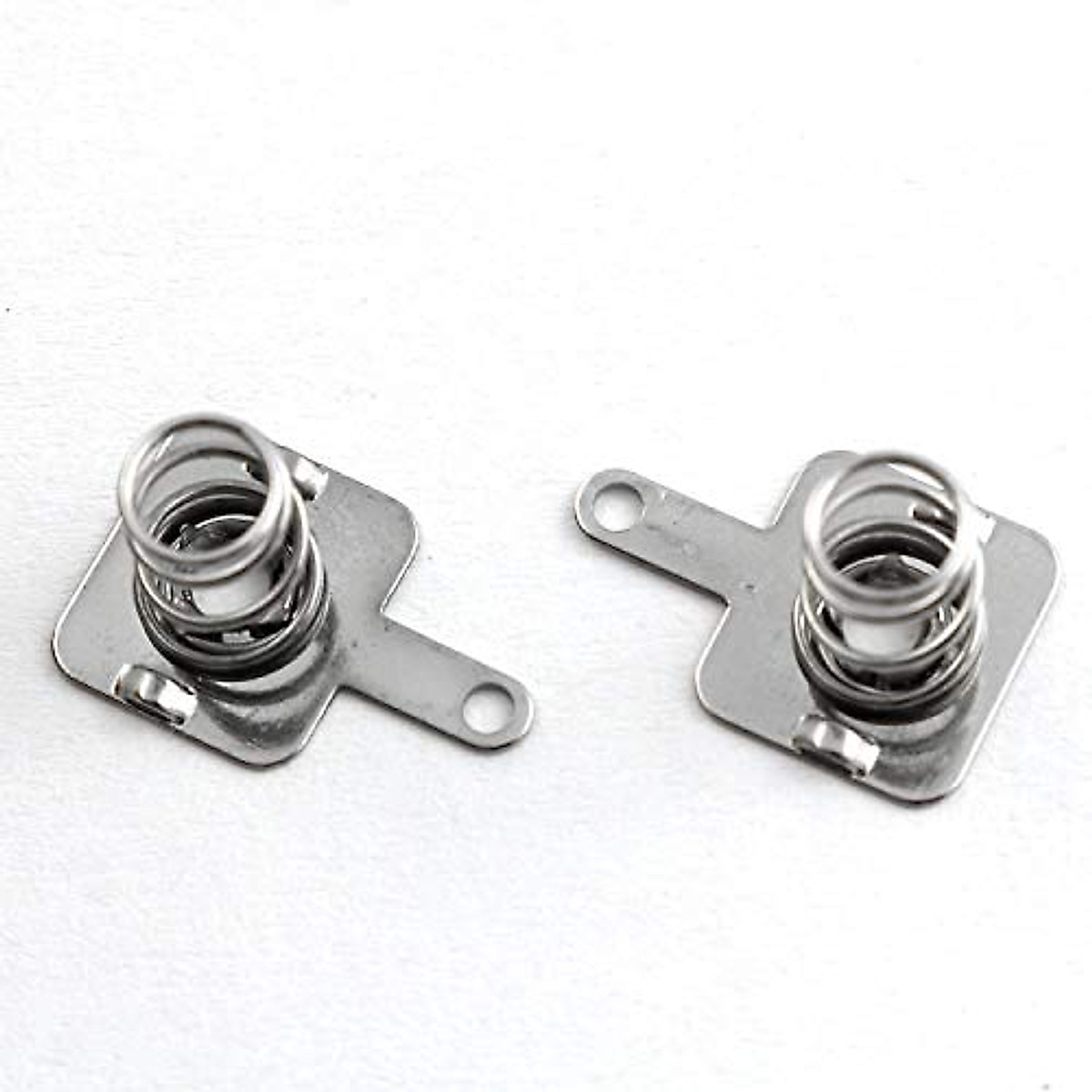 Youliang 50pcs AAA Environmental Protection Battery Positive-Negative Conversion Contact Spring Nickeling Plate 10x9mm