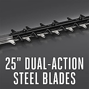 EGO Power+ HT2500 25" Cordless Electric Double Sided Hedge Trimmer with Rotating Handle - Battery and Charger Not Included, Black