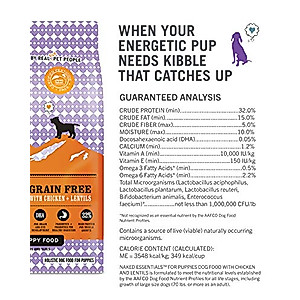 "I and love and you" Naked Essentials Dry Puppy Food - Natural Grain Free Kibble, Prebiotics & Probiotics, Chicken + Lentils, 4-Pound Bag