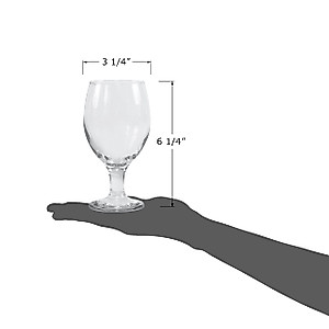 Red Co. Belluno Classic Clear Glasses for Water, Juice, Liquor - Wine Goblets - Set of 4 (13.5 Ounces)