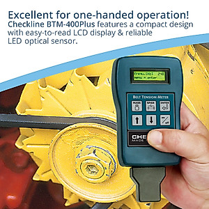 Checkline Belt Tension Checker for Vehicles & Machines - Quick & Accurate Results, 100-800 Hertz
