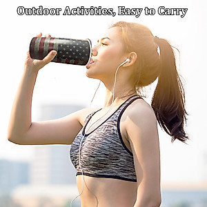 DENNSHH 4th of July American Flag Tumbler 20oz Stainless Steel Patriotic Cup Memorial Veterans Father's Independence Day BBQ Camping Outdoor Travel with Lid Double-Wall Vacuum Insulated