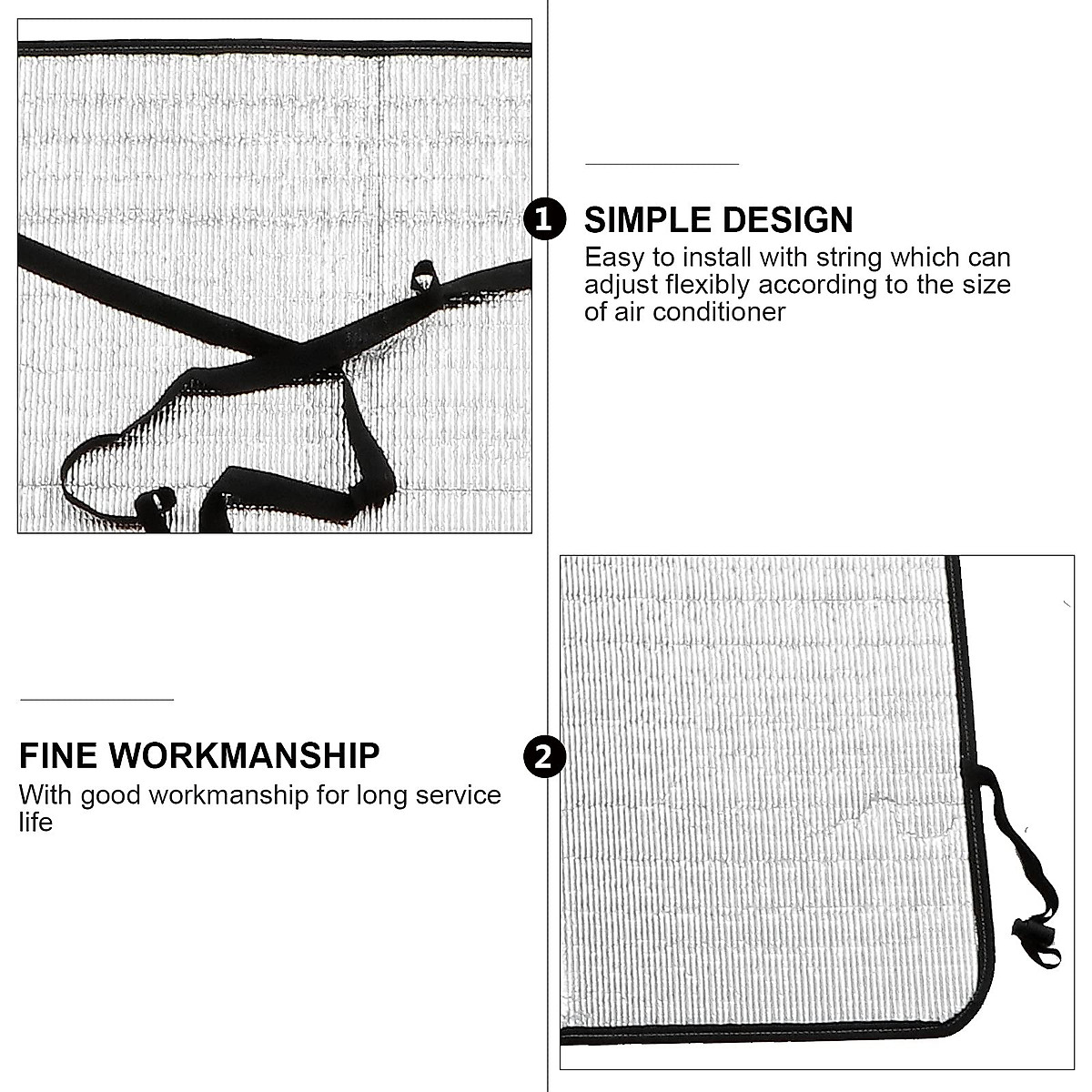 Air Conditioner Cover Cover Outdoor Air Conditioning Sun Shade Protection Silver 125x35cm Useful Tool