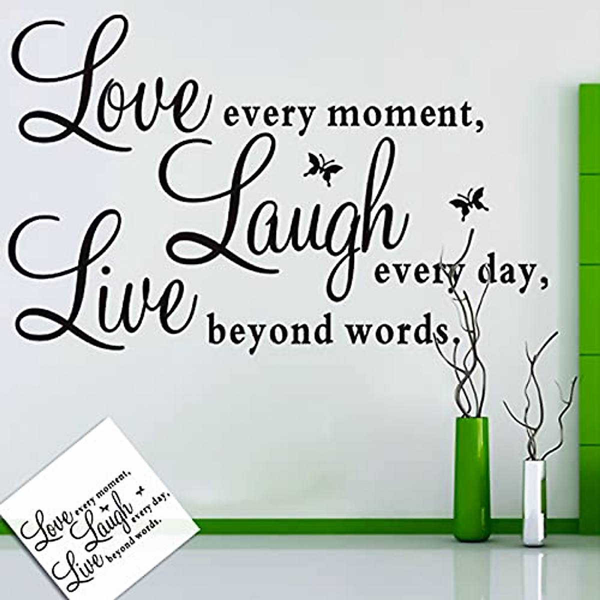 Sunflower 3D Yellow Flower Wall Stickers Decals, Removable Laugh Flowers Butterfly Wallpaper Decor, DIY Art Mural for Kids Room Nursery Classroom Bedroom Home Decoration