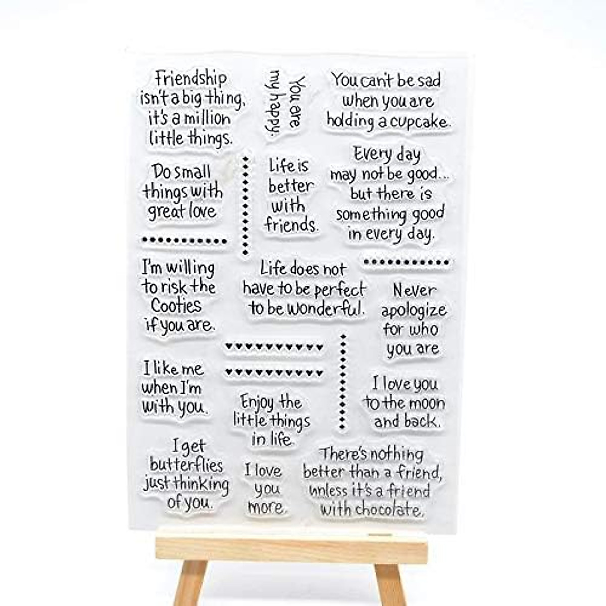 Welcome to Joyful Home 4pcs/Set Different Sentiments Rubber Clear Stamp for Card Making Decoration and Scrapbooking