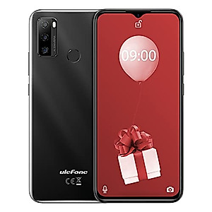 Ulefone Note 10P 4G Unlocked Cell Phones, 6.52" HD+ Waterdrop Screen, 3GB + 128GB, Android 11, 128GB Expanded, 13MP Triple Rear Camera, 5500mAh Battery, Face Finger Reader Unlocked Smartphones - Black