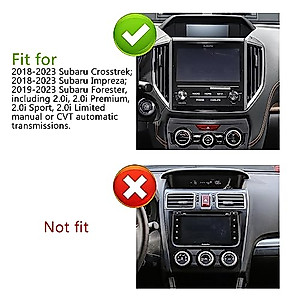 Dashboard Mats Compatible with Subaru 2018-2023 Crosstrek Impreza and 2019-2023 Forester Silicone, Black