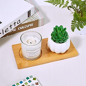 GORGECRAFT Salt and Pepper Mill Tray Wood Pepper Grinding Trays Bamboo Condiment Tea Serving Tray for Home Kitchen Coffee Bar