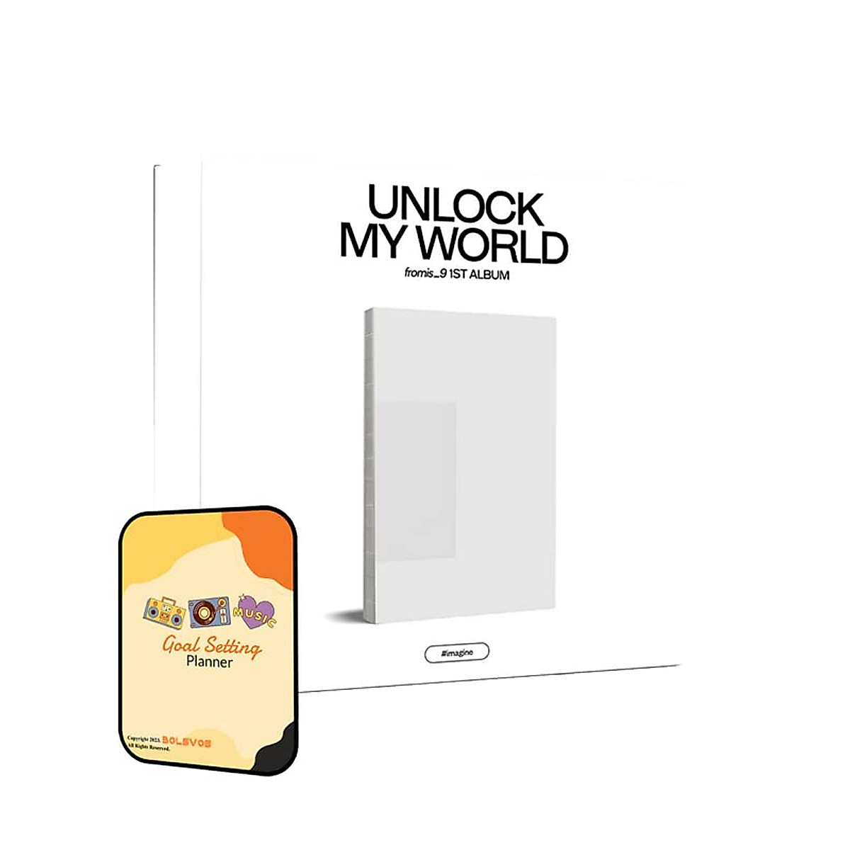 fromis_9 1st fromis_9 'Unlock My World' Album [imagine ver.]+Pre Order Benefits+BolsVos Exclusive K-POP Inspired Digital Merches (Goal Setting Planner, Sticker Pack)