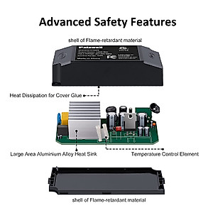 Outdoor Dimmer for String Lights,350W String Light Dimmer Switch,100ft Remote Control Dimming Timer for Led Light,Lamp and Patio Light,Dimmer for Outdoor String Light,Dimmer Plug,Timer,Waterprooof