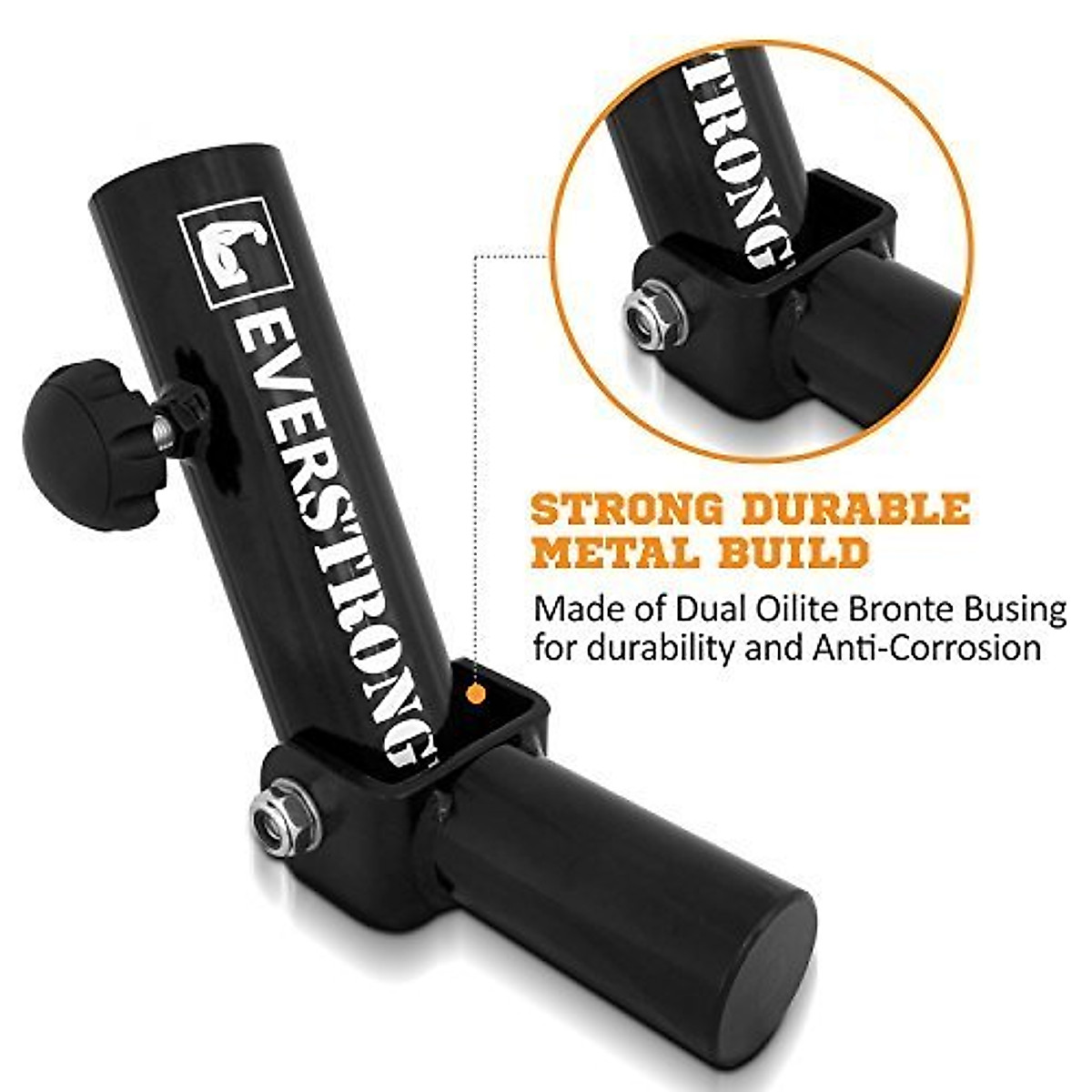 EVERSTRONG Elite Heavy Duty T-Bar Row Olympic Bars - Landmine Attachment for Barbell Workouts - Robust Steel Base for Home and Gym Fitness - Designed for 2-inch Olympic Barbell