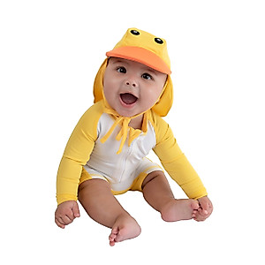 Cuddle Club Baby and Toddler One-Piece Swimsuit | UPF 50+ All-Day UV Protection Infant Sunsuit