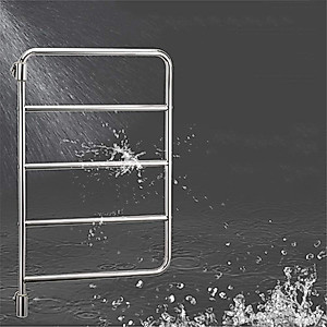 SEYFI Towel Warmers, 304 Stainless Towel Warmer Steel Heated Towel Rails,180 Degree Rotatable Rack Towel Rail Bathroom Radiator,Polished,Hardwired