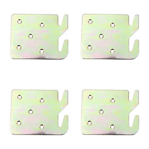 TEHAUX 4pcs Bed Accessories Wood Bed Rail Bracket Bed Rail Hooks Plates Beds Frame