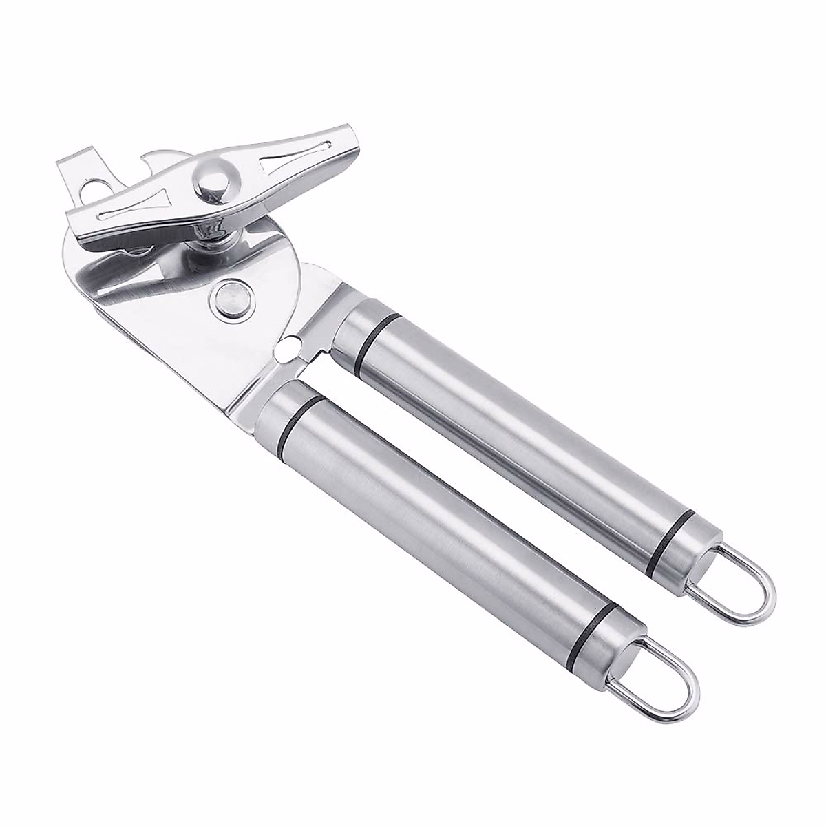 MOUMOUTEN Can Opener, Manual Handheld Can Opener Smooth Edge Stainless Steel Can Openers Kitchen Gadget with Multifunctional Bottles Opener