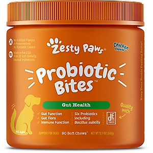 Probiotics for Dogs - Probiotics for Gut Flora, Digestive Health + Scoot Away Soft Chews for Dogs - with Bromelain