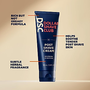 Dollar Shave Club | Post Shave Cream 3.4 ounce (2 Pack) | Hydrating Post Shave Lotion