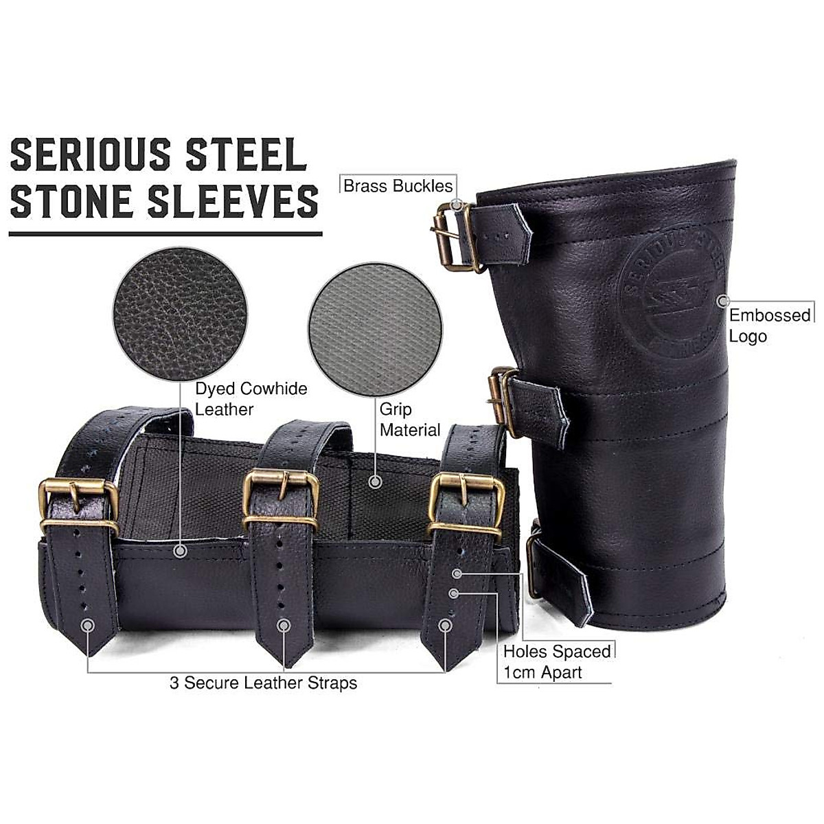 SERIOUS STEEL FITNESS Stone Sleeves | Strongman Atlas Stone Sleeves (X-Large - 13" - 16")